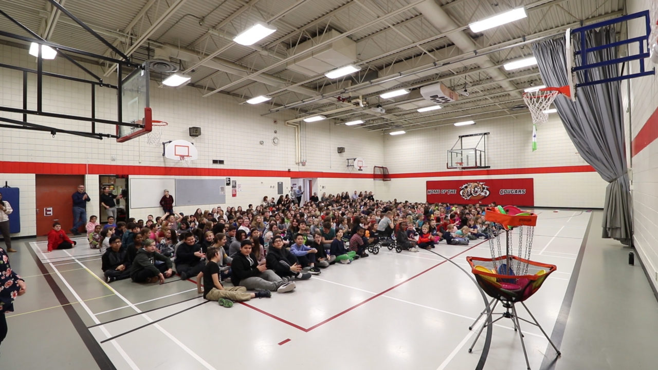 Frisbee Trick Shots and Skills at King George Elementary School ...